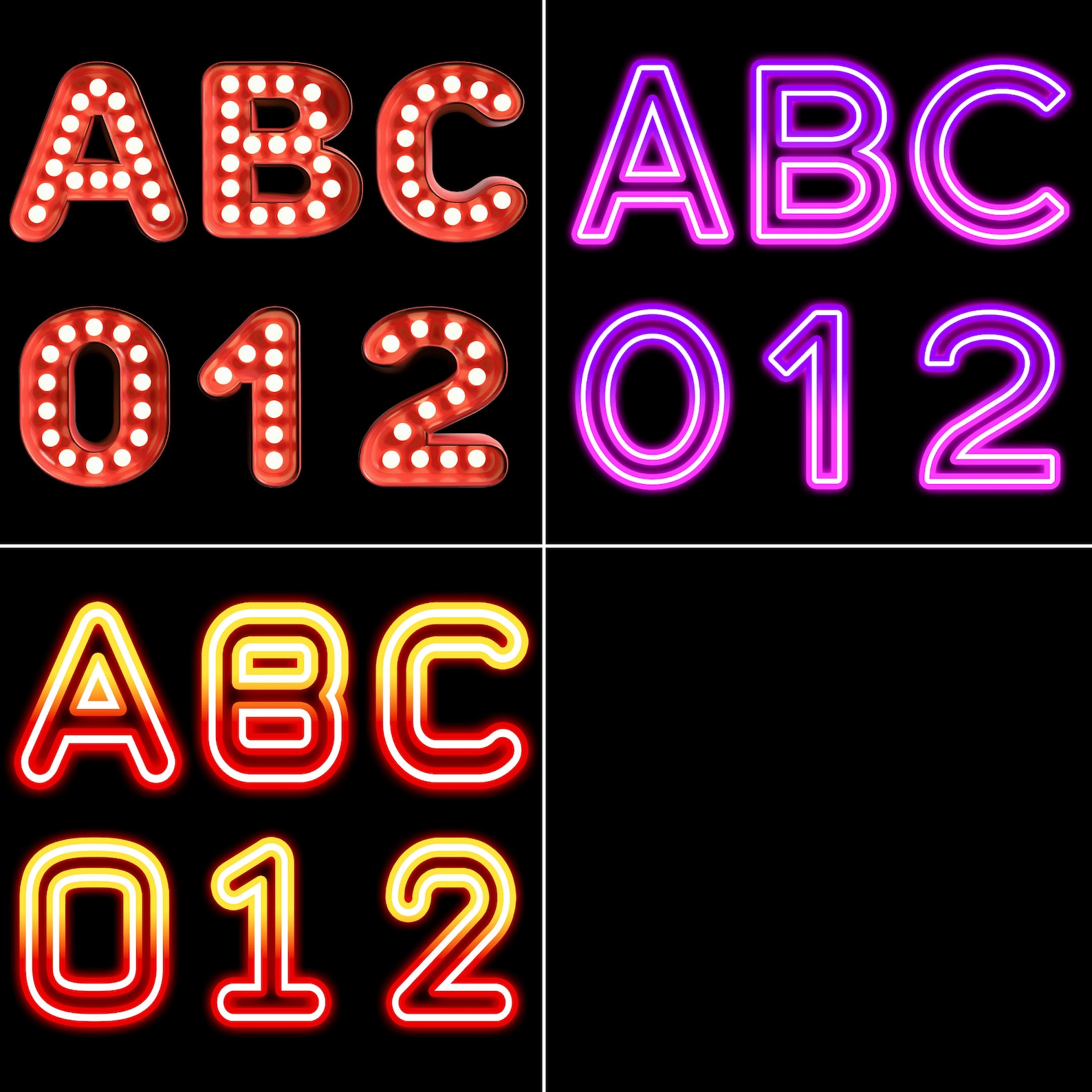 Neon Letters PNG SVG Clipart Bundle, Neon Alphabet, Neon Font Svg, Neon ...