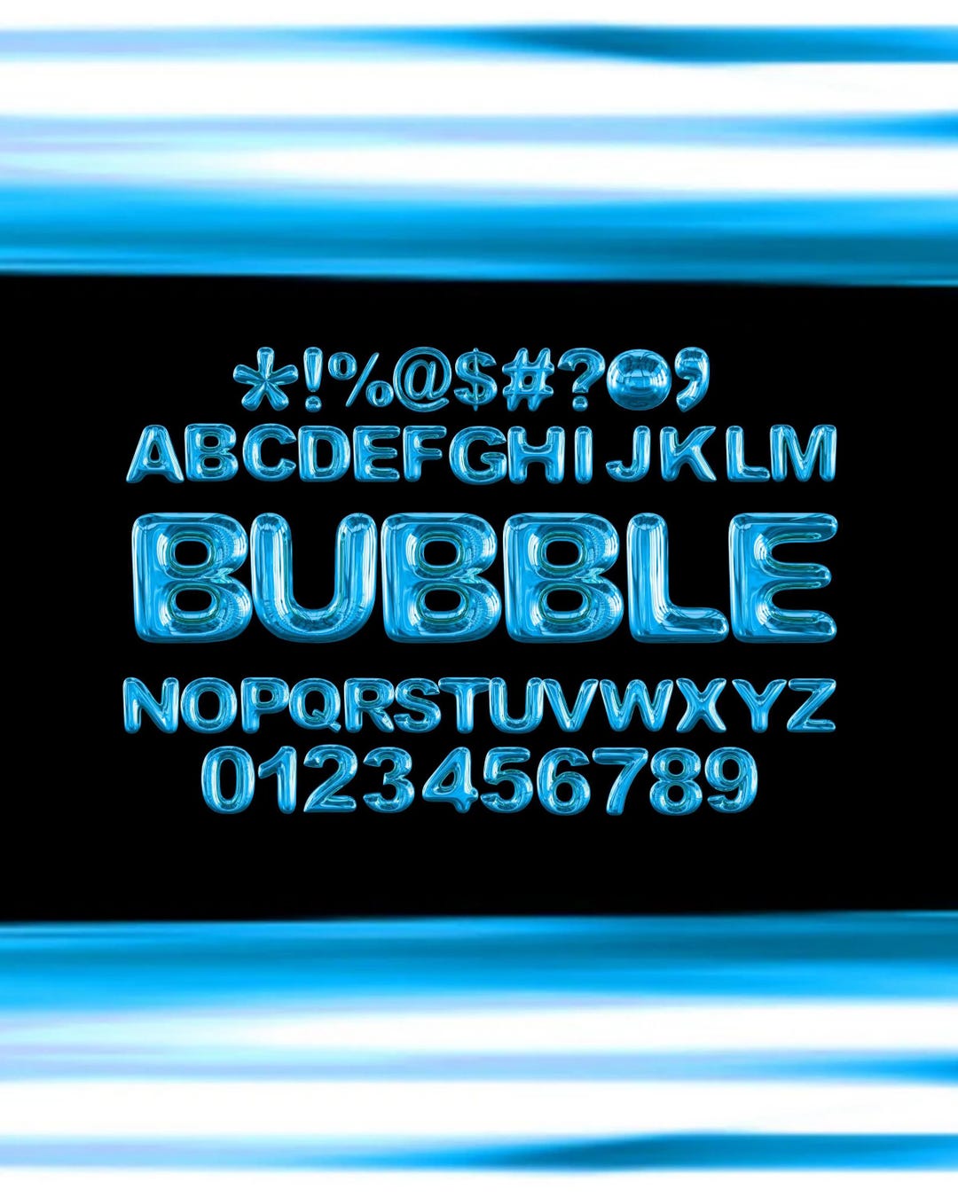 Blue Balloon Letters Clipart Bundle: PNG SVG Foil Alphabet (digital ...