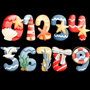 Cartoon Sea Letters Clipart PNG SVG Bundle, Cartoon Font, Cartoon ...