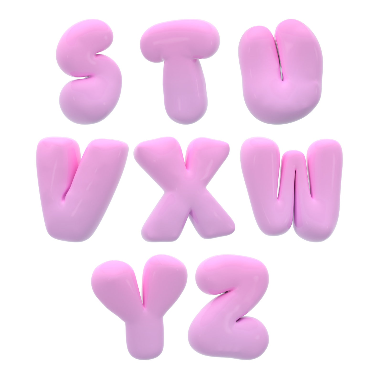 3D Bubbly Letters Clipart PNG SVG Bundle, Bubbly Font, Bubbly Alphabet ...