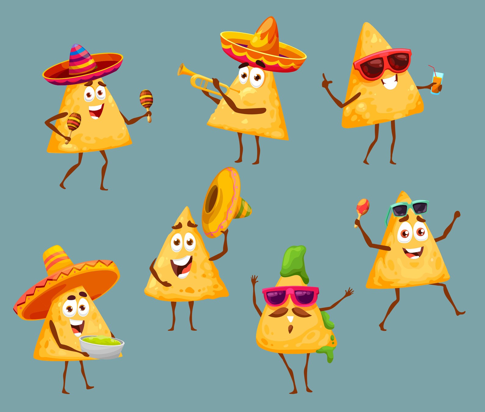 15 Nacho Clipart Bundle SVG PNG JPG Pdf Icons, Cute Nacho Clipart ...