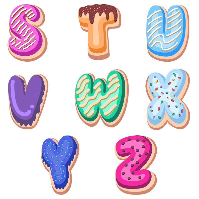 3D Cookies Font Clipart PNG SVG Bundle, Cookies Letters, Sweets ...