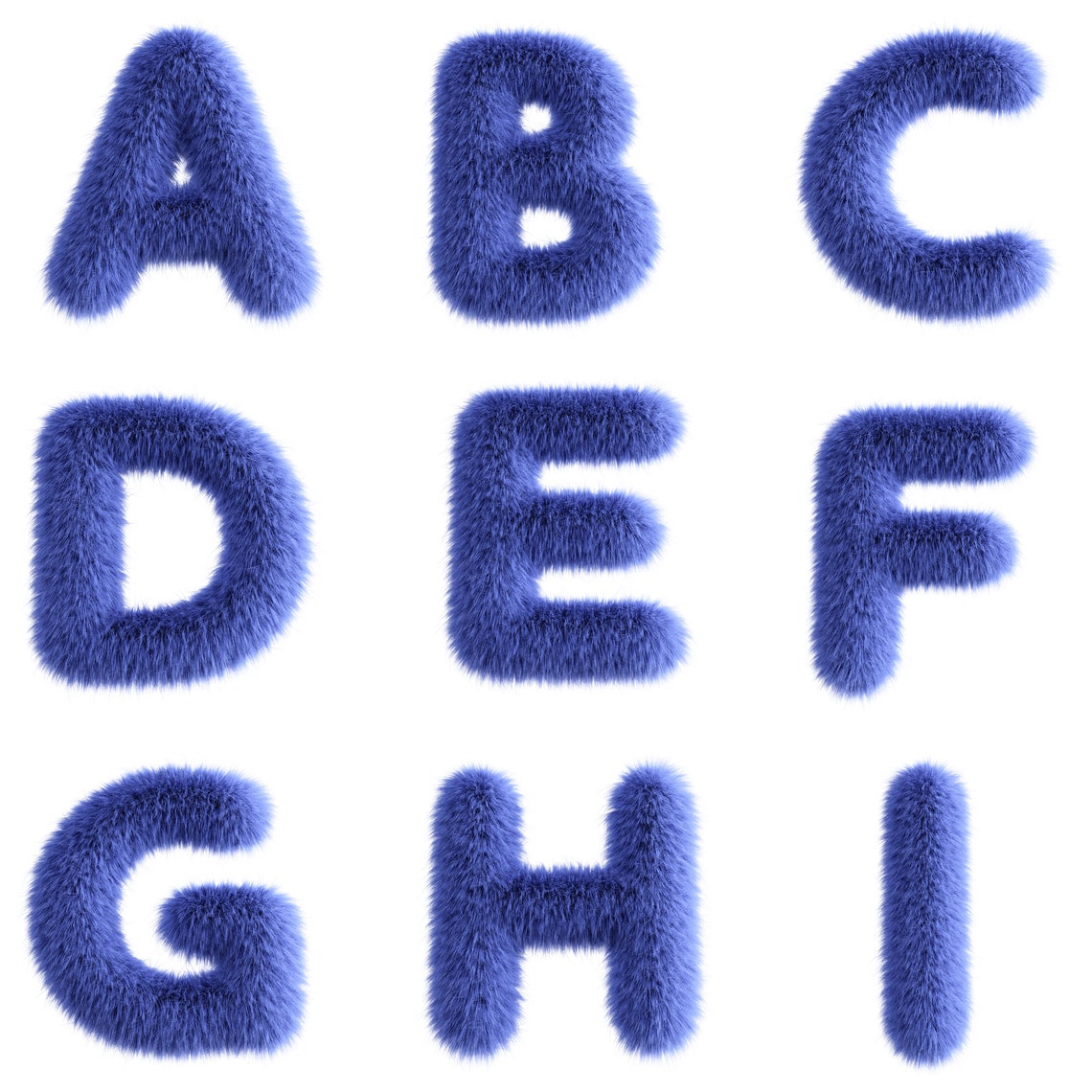 3D Furry Letters Clipart PNG SVG Bundle, Furry Font, Fluffy Alphabet ...