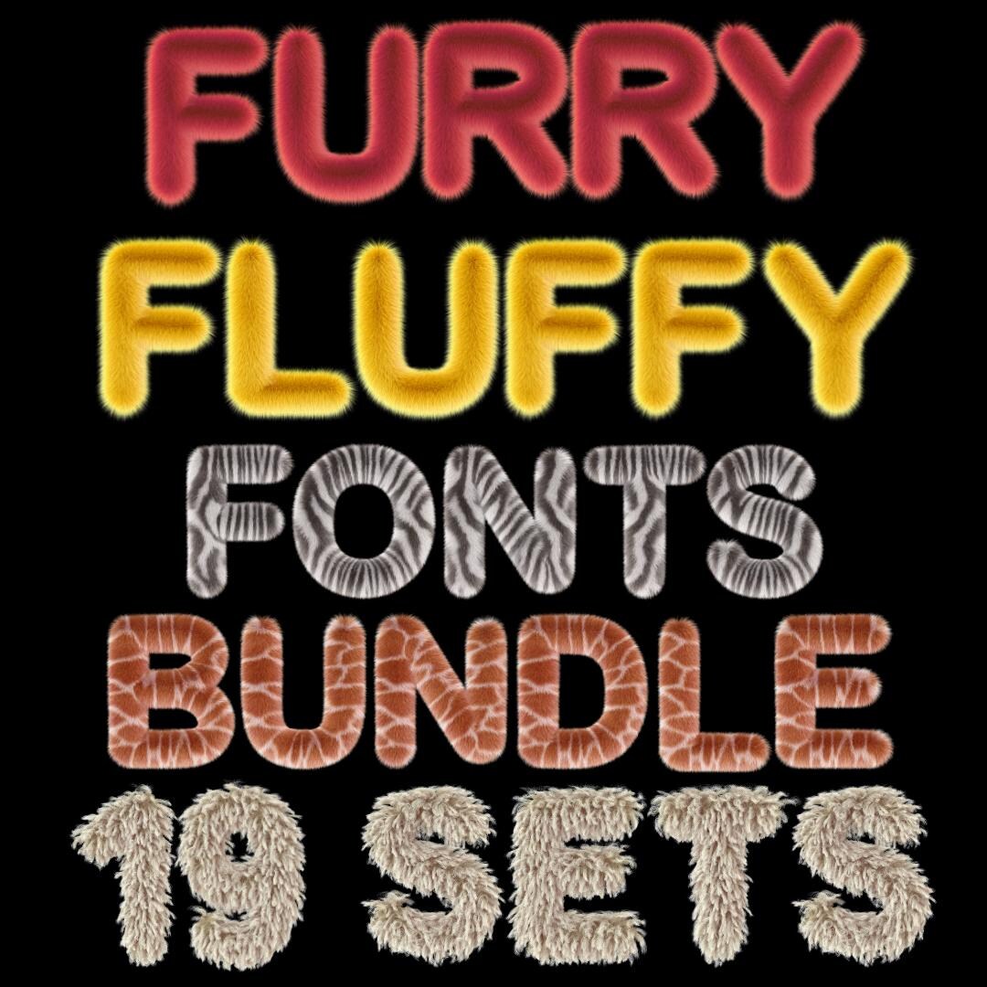 3D Furry Fluffy Letters Clipart PNG SVG Bundle, Fur Fonts, Fur Alphabet ...
