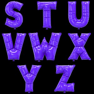 3D Balloon Letters Clipart PNG SVG Bundle, Bubbly Font, Bubbly Alphabet ...