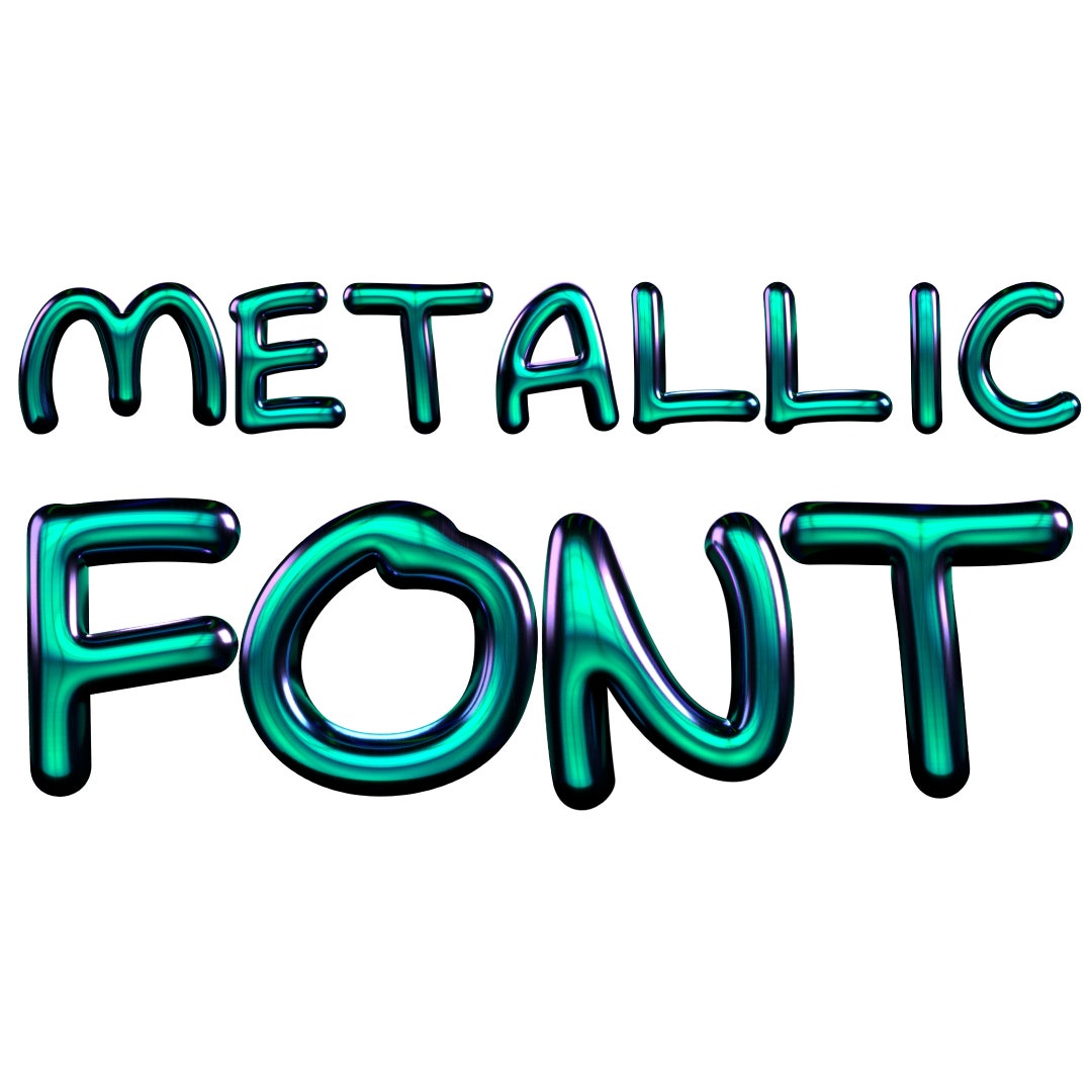 3D Metallic Letters Clipart PNG SVG Bundle, Metallic Font, Metallic ...