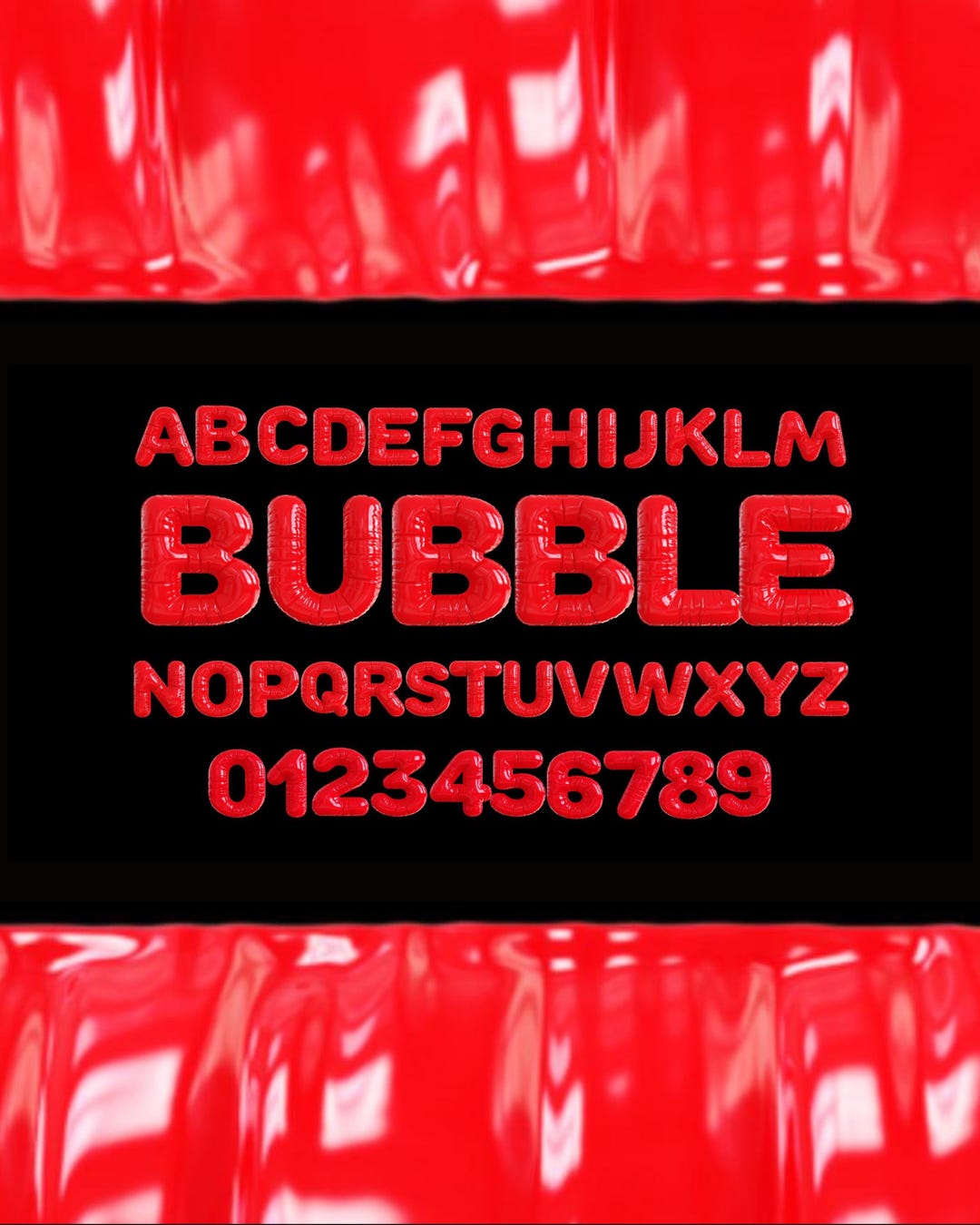 3D Red Balloon Letters Clipart Bundle: PNG SVG Alphabet, Numbers - Etsy ...