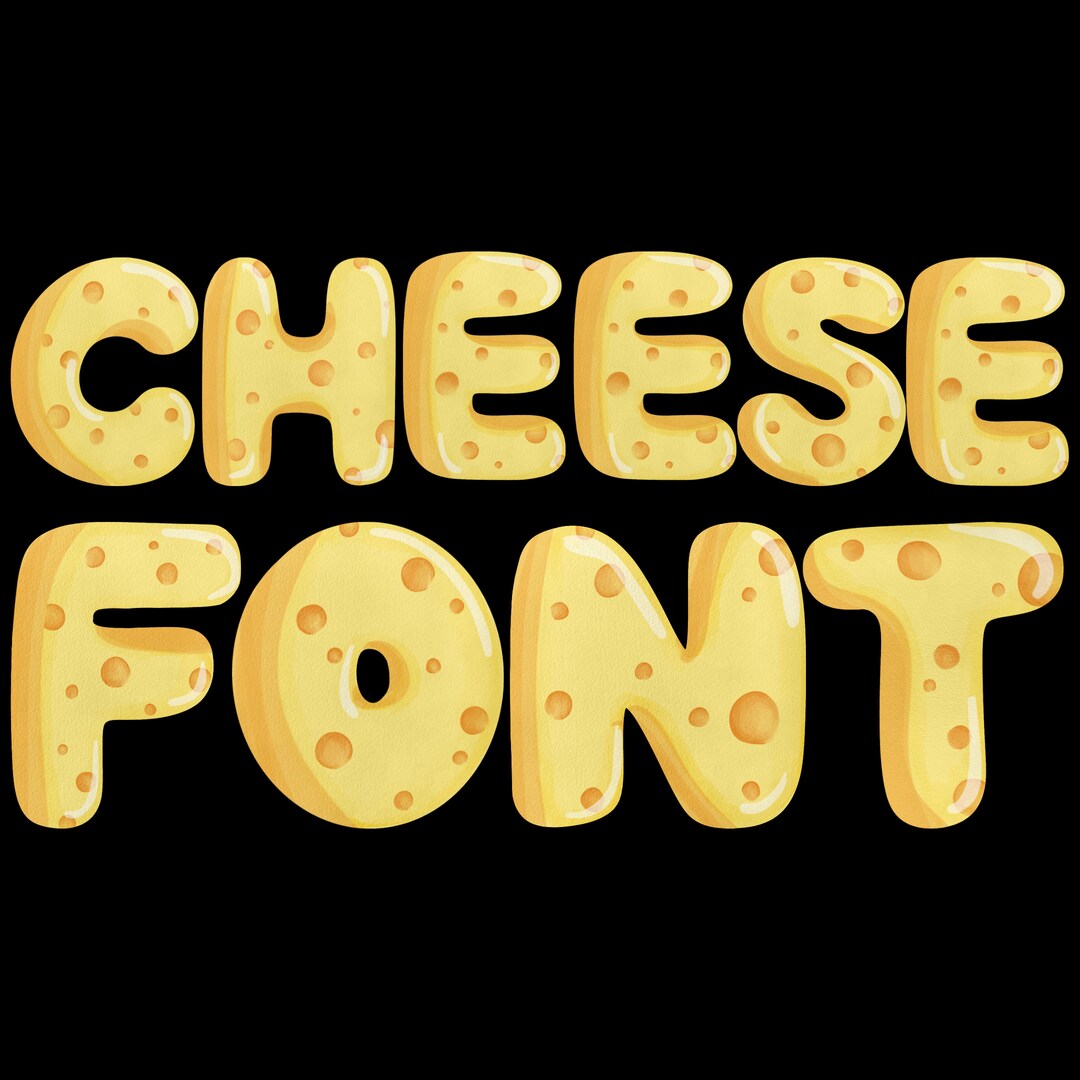 3D Font Cheese SVG PNG, Cheese Clipart, Food Alphabet, Cheese Letters ...