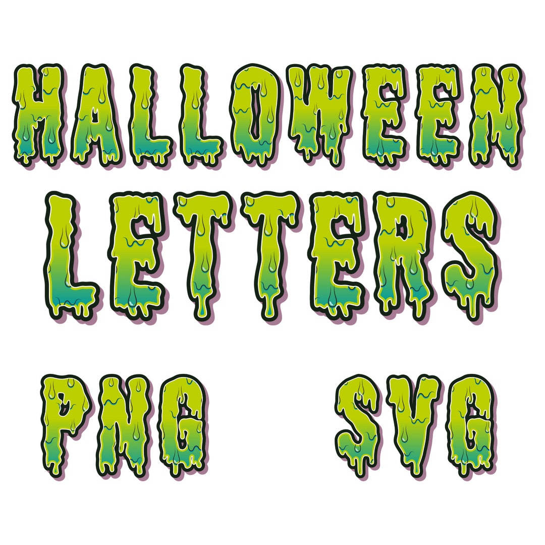 Halloween Letters Clipart PNG SVG Bundle, Halloween Font, Halloween ...