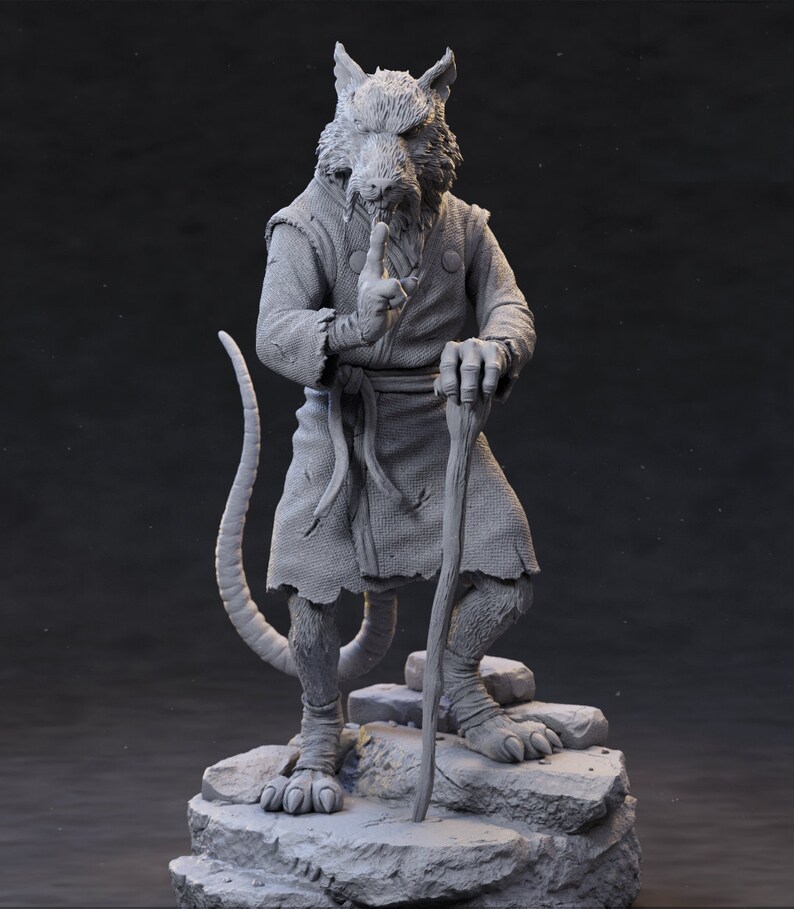 TMNT MR Splinter 3D STL File 3D Design 3D Printer. - Etsy