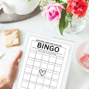 Editable Bingo Card Template, Custom Printable (PDF) - Etsy