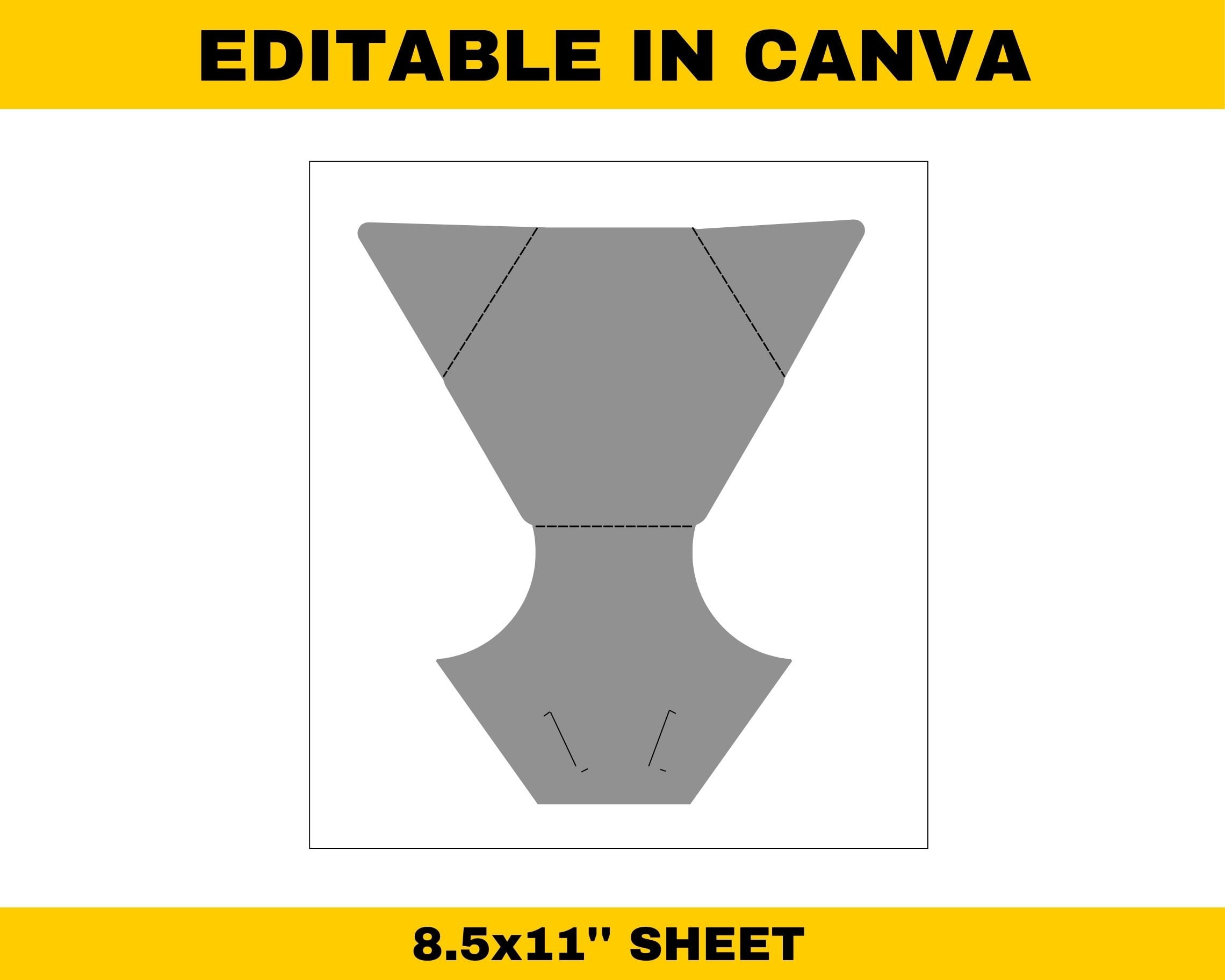 Baby Shower Diaper Favors Template, Baby Diaper Baby Shower,diaper Card ...