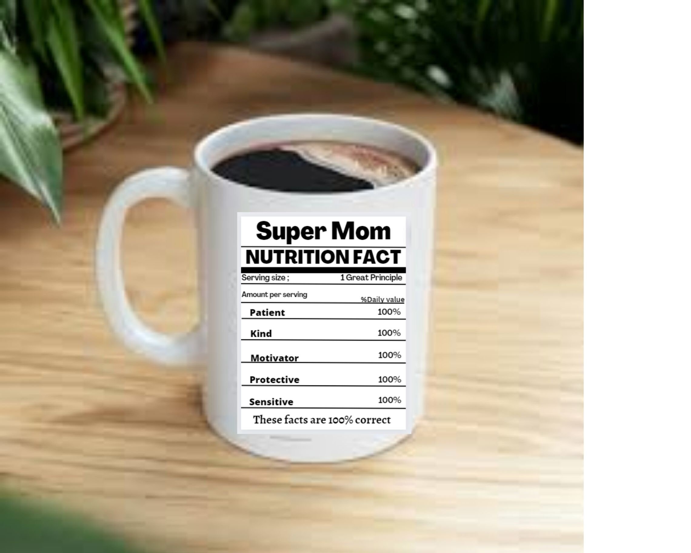 Mom Nutrition Facts Template, Editable Label (digital Download) - Etsy