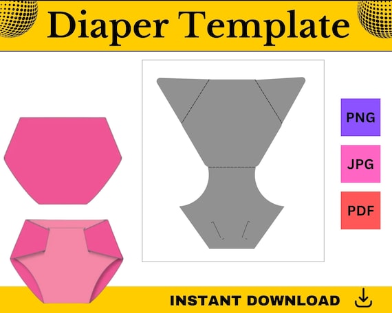 Mini Baby Diaper Template Printable