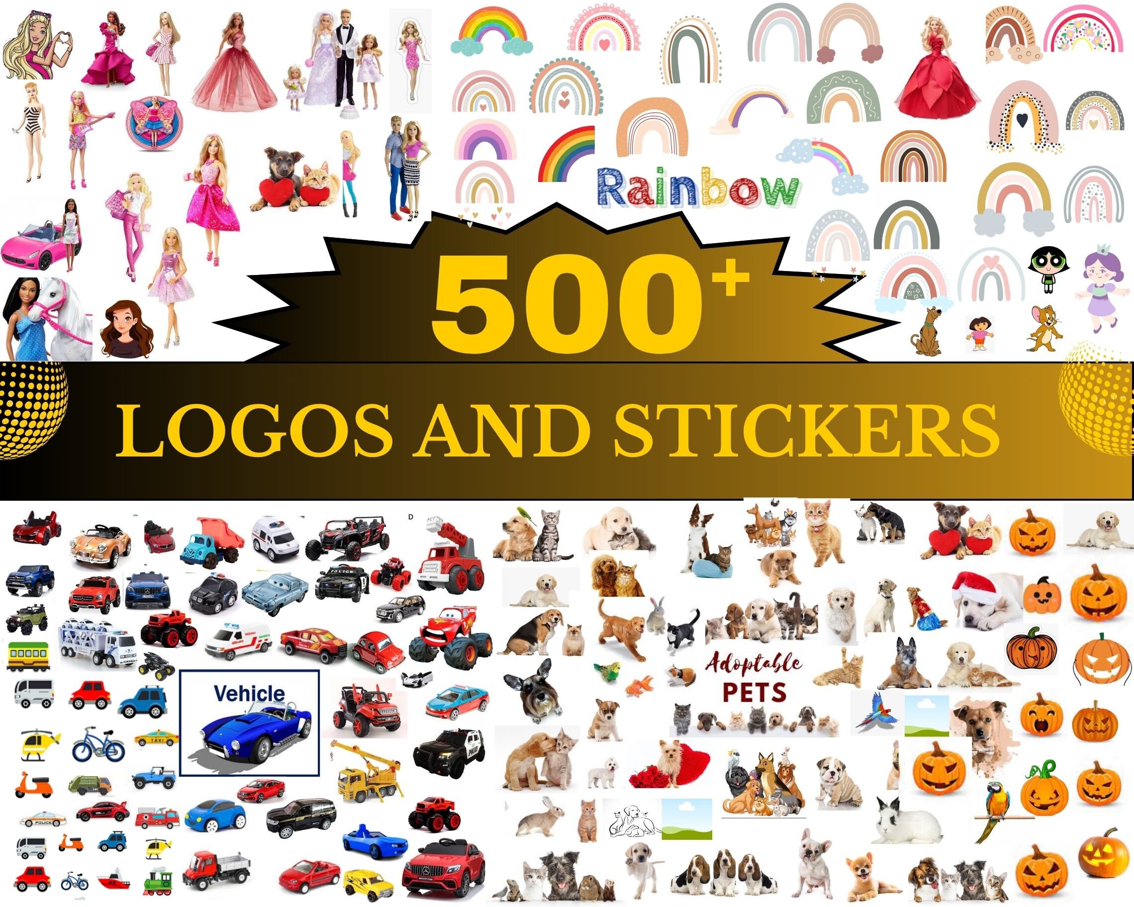 Stickers and Logos' Stickers ,pets Rainbow, Barbies Sticker, Vehicles ...