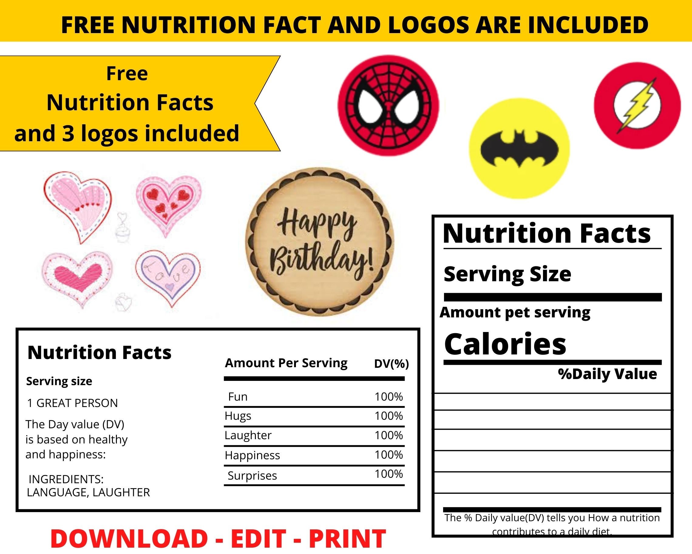 Cupcake Topper Templates | Editable Cupcake Topper Templates | Round ...