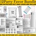 12 Party Favor Templates Digital Party Favors Bundles and Chip Bag ...