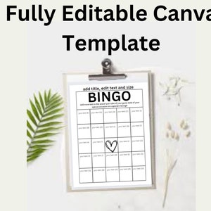 Editable Bingo Card Template PDF, Make Your Own Custom Printable Cards ...