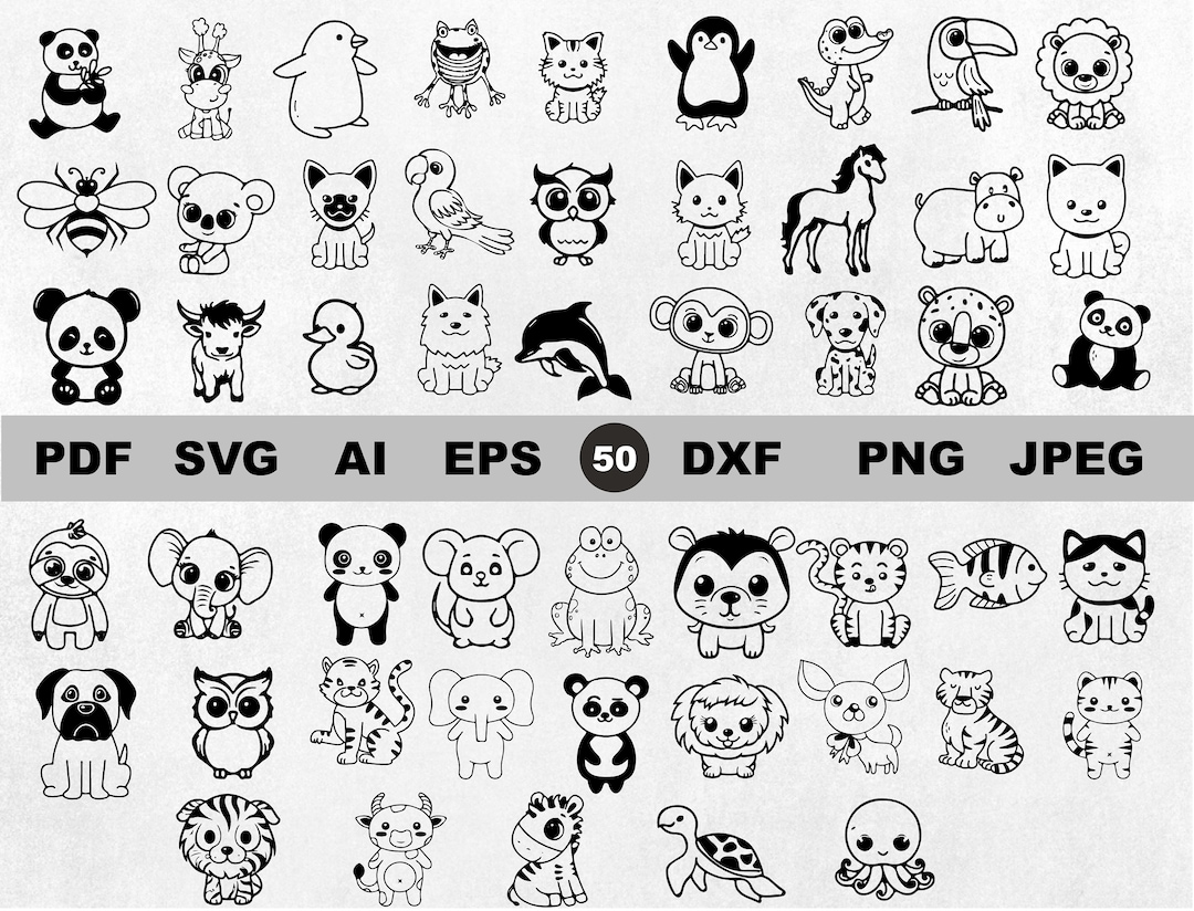 Animal Doodle Svg Bundle Animal Svg Doodle Svg Safari - Etsy Australia