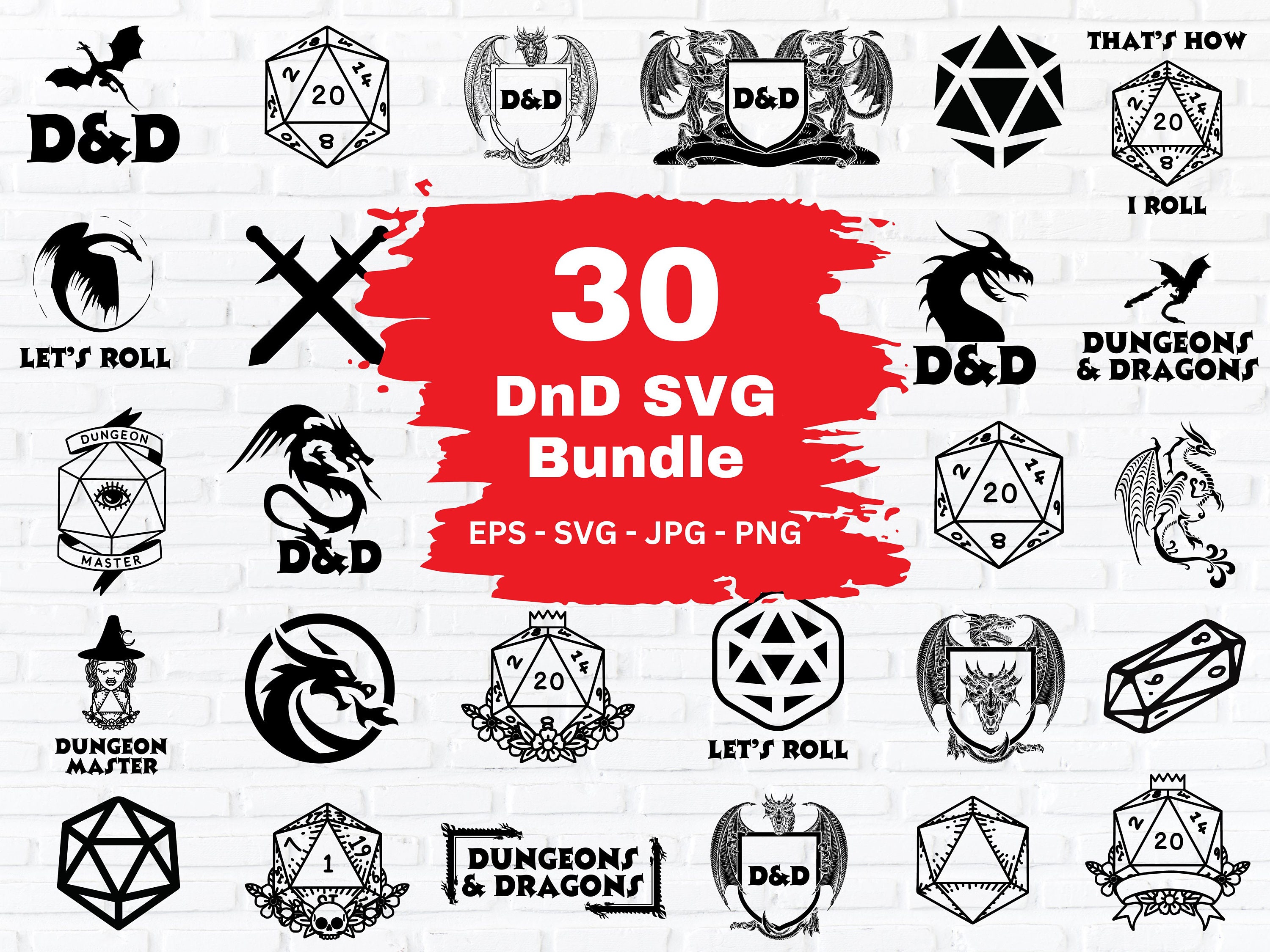 Dnd Svg Bundle, Dnd Png Bundle, Dnd Dxf Bundle, Dnd Silhouette Designs ...