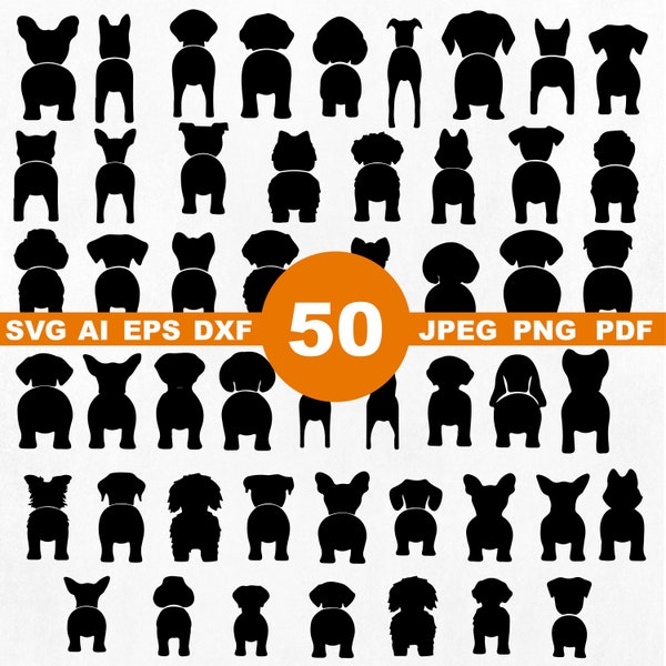 Dog Butt Svg - Etsy Australia