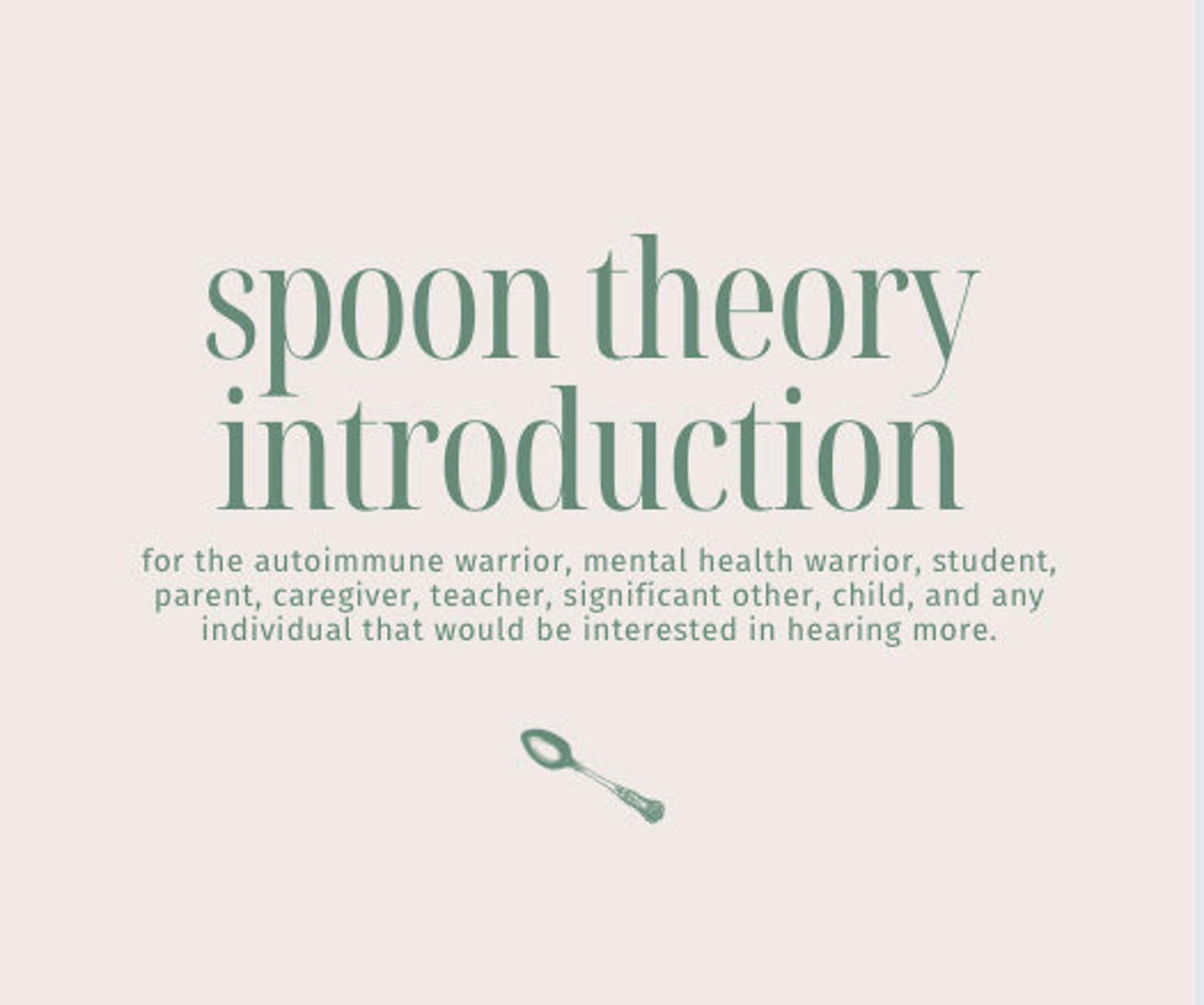 Spoon Theory Introduction and Planning Template | PDF | Autoimmune ...