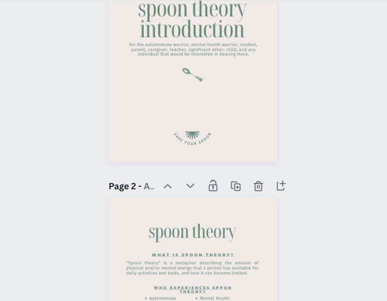 Spoon Theory Introduction and Planning Template | PDF | Autoimmune ...
