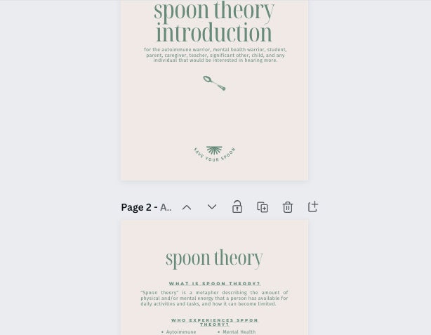 Spoon Theory Introduction and Planning Template | PDF | Autoimmune ...