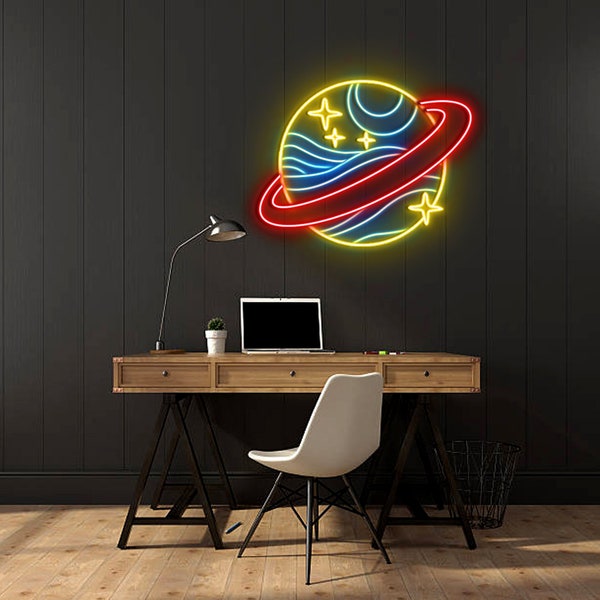 Neon Space Artwork - Etsy
