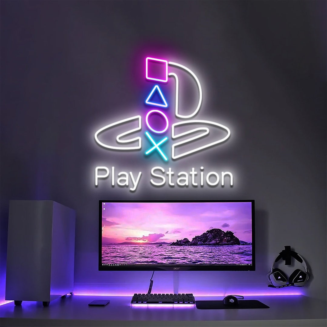 Playstation Neon Light Custom Neon Sign Neon Led - Etsy