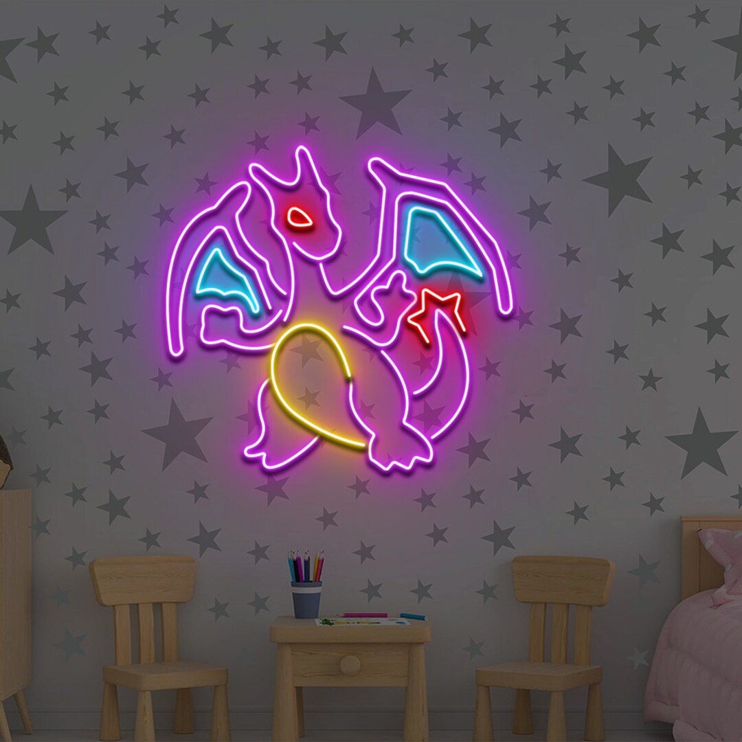 Anime Charizard Custom Poke Mon LED Neon Sign Pokemon LED - Etsy