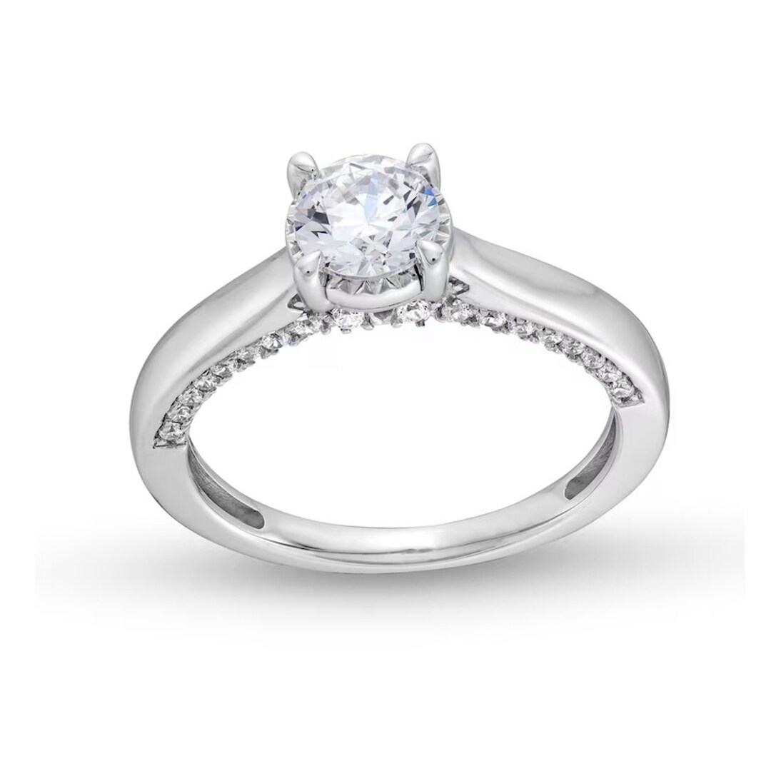 Enchanted Disney Ariel Stunning Round Cut Diamond Women's Engagement ...