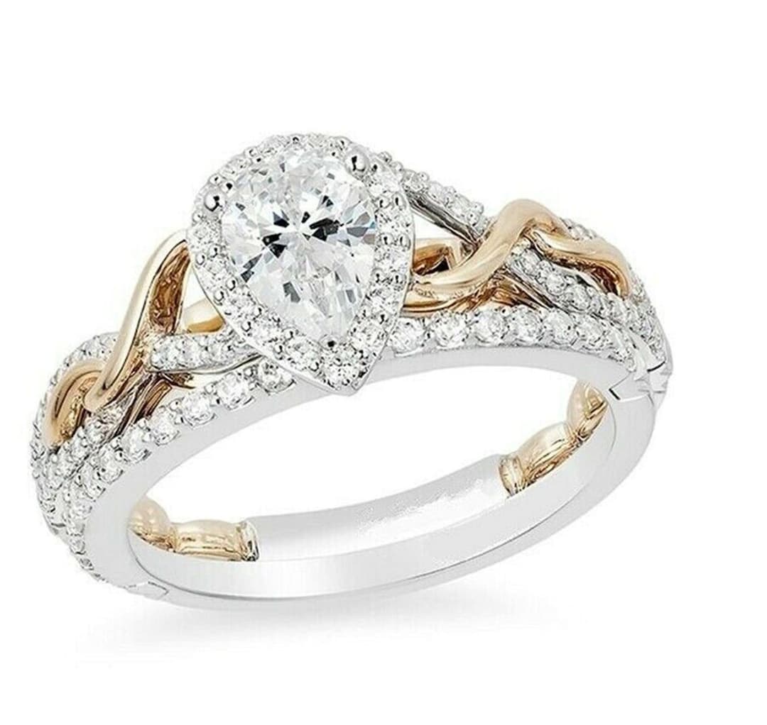 Enchanted Disney Rapunzel 1 Ct Pear-shaped Diamond Frame Twist ...