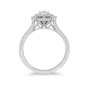 Enchanted Disney Elsa Diamond Snowflake Engagement Ring Set in 14K ...