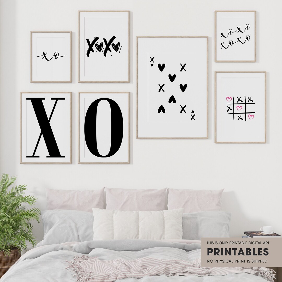 XOXO Typography Wall Art Set of 8 Printable Typography BUNDLE - Etsy