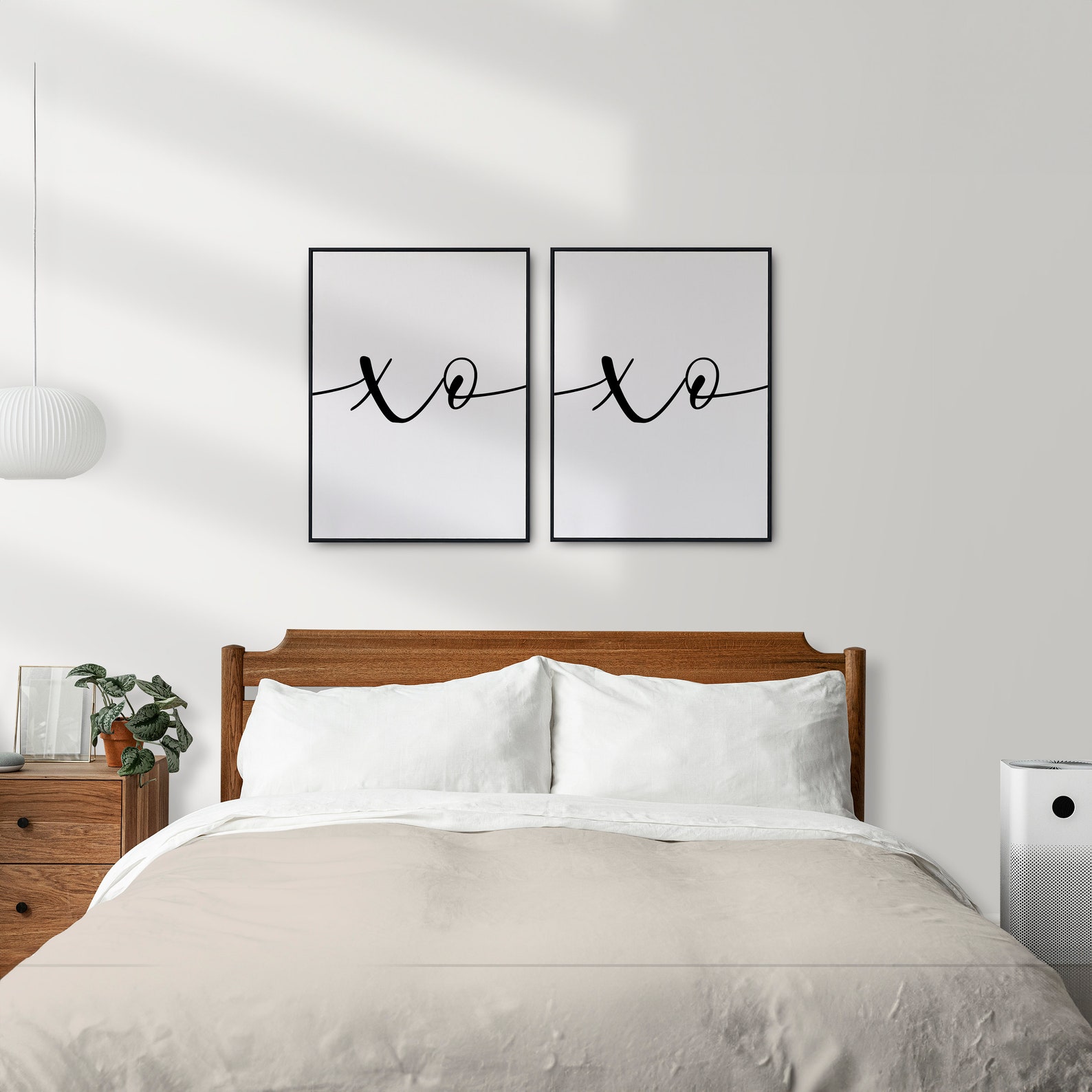 XOXO Black and White Wall Art Set of 2 XOXO Prints - Etsy