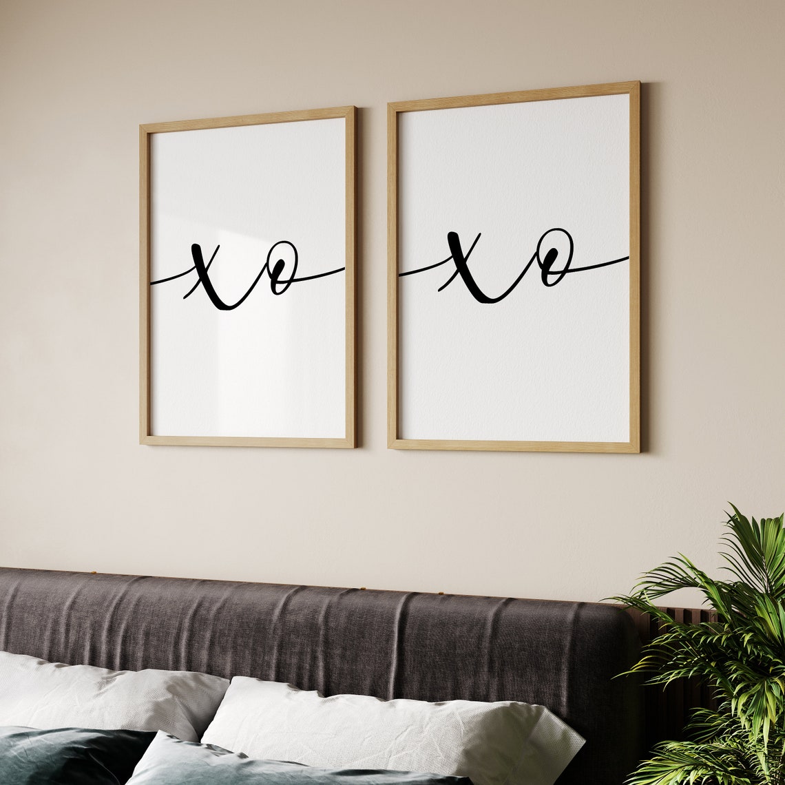 XOXO Black and White Wall Art Set of 2 XOXO Prints - Etsy