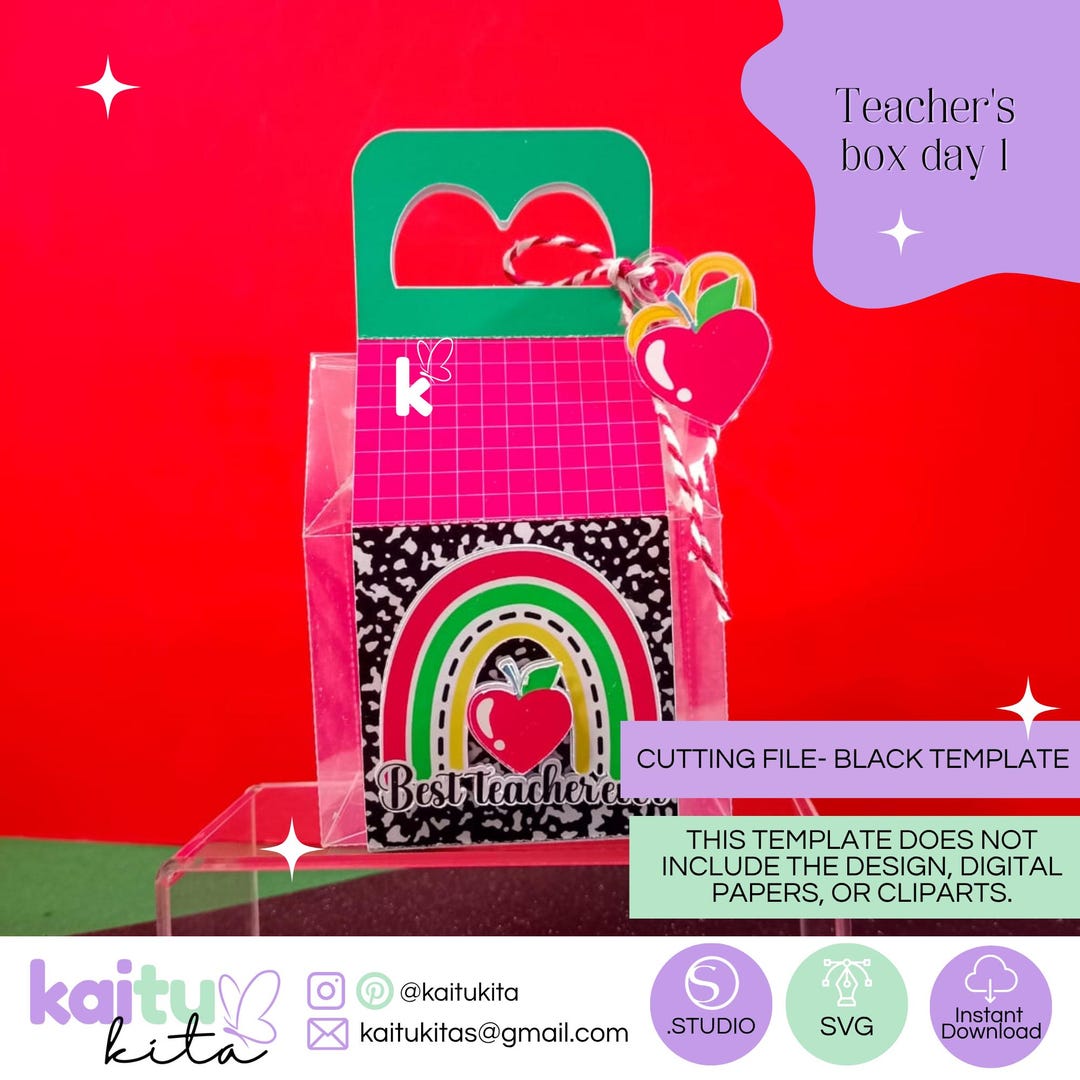 Teacher's Day Box/cut File Svg and Studio/digital File for Cameo and ...