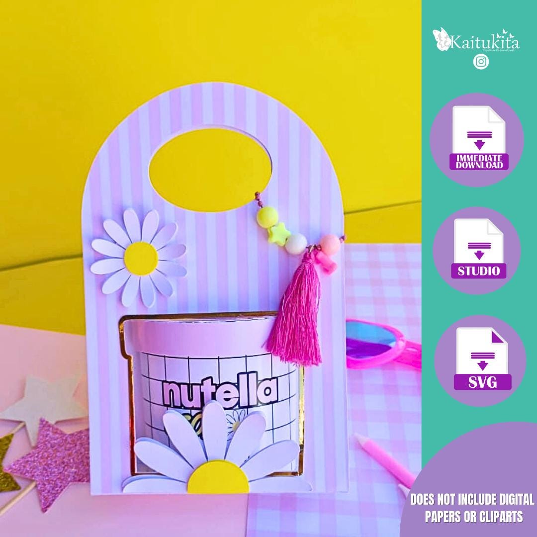 Nutella holder / template digital cameo and cricut/ cut file svg and ...