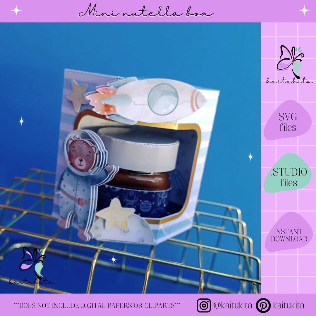 Mini Nutella Box / Cut File Svg and Studio/ Template Digital Cameo and ...
