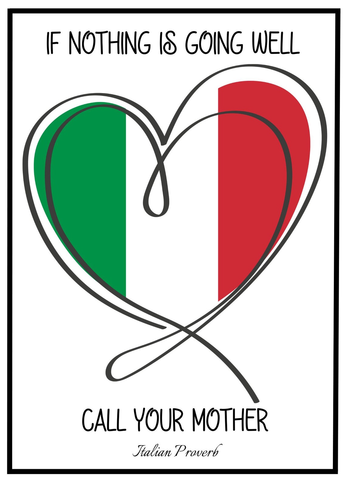 Italian Mothers Birthday Card Printable Mom Gift Digital Card Download ...