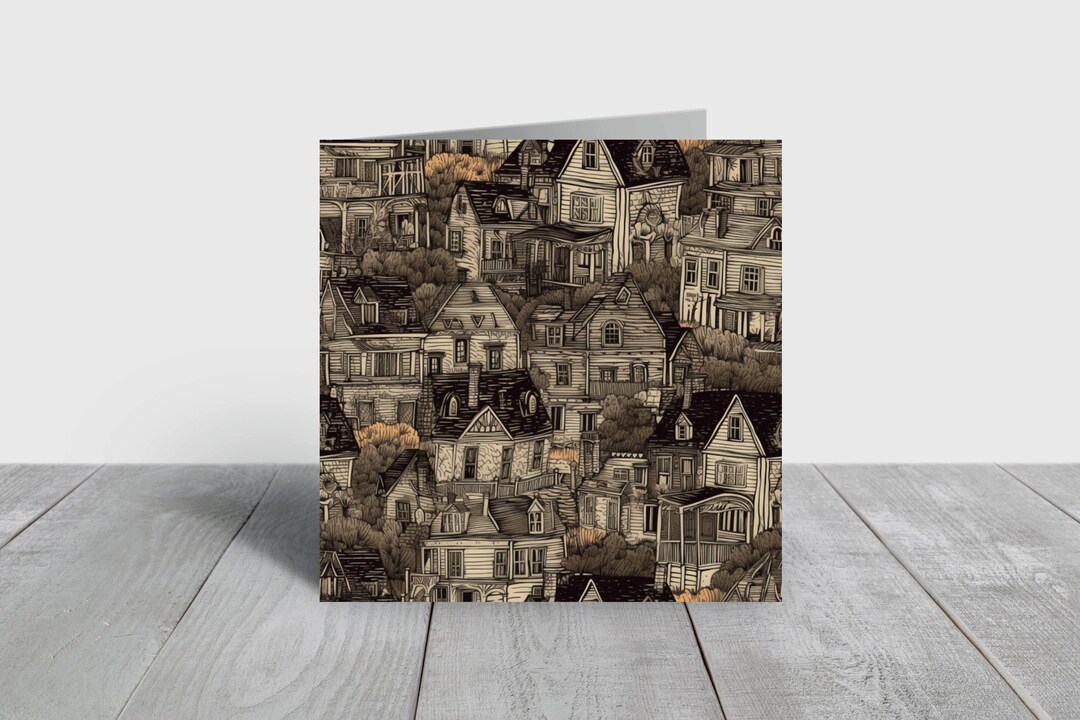 The Village Greetings Card - Etsy UK