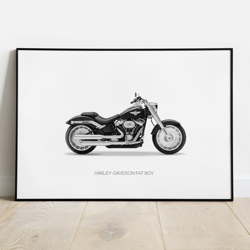 Harley Davidson Fat Boy Svg - Etsy