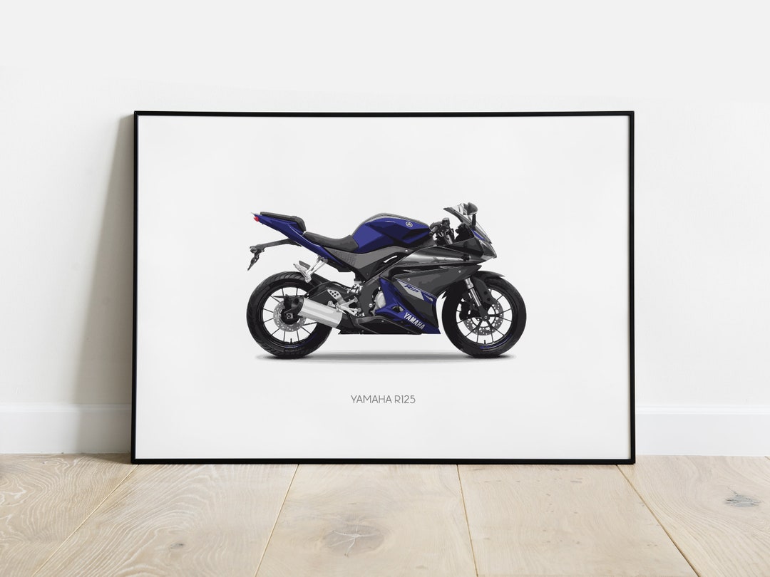 YAMAHA R125 2014 Poster Digital Motorcycle Illustration Wall - Etsy