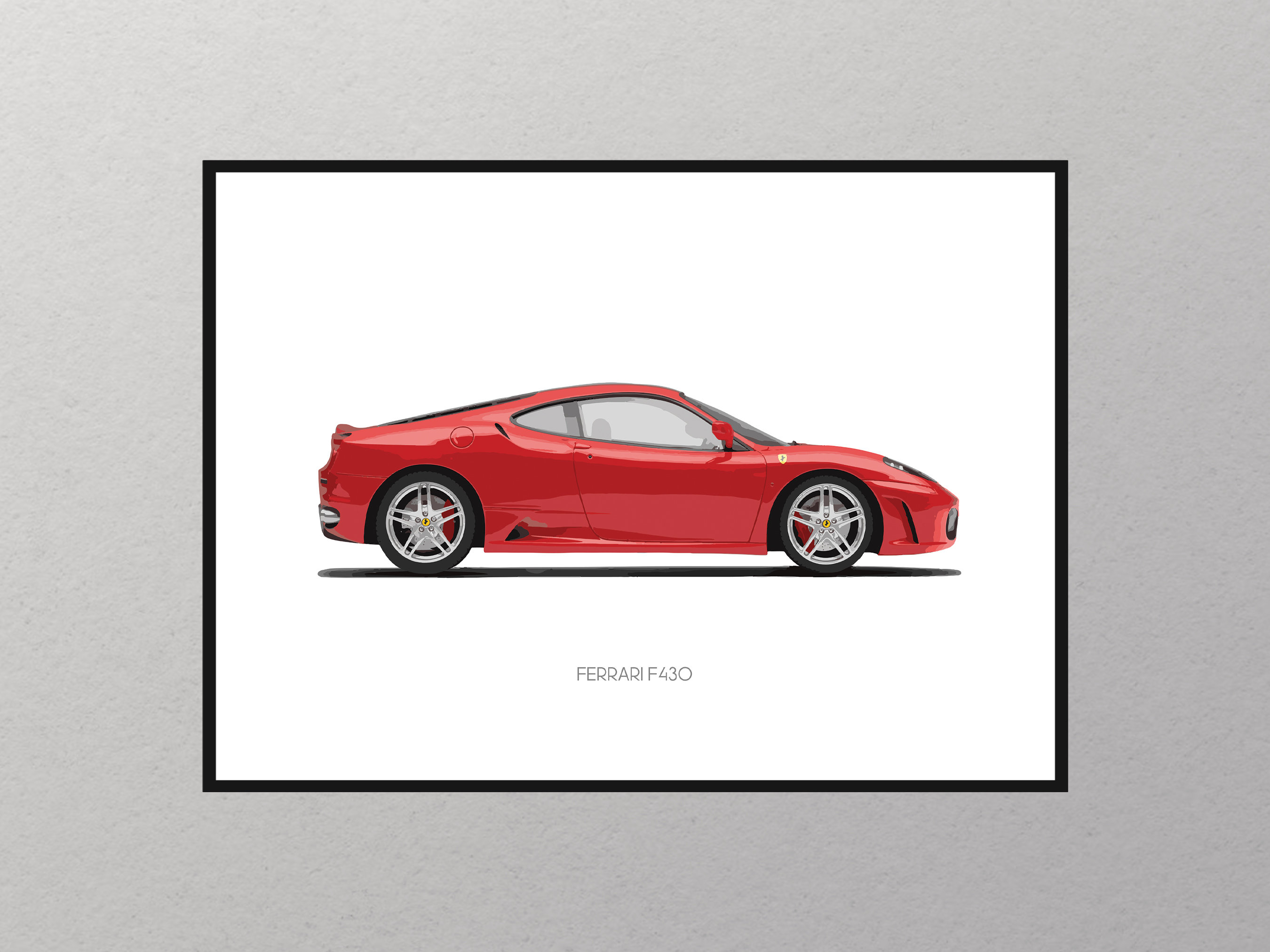 FERRARI F430 Poster Car Digital Illustration Wall Art - Etsy