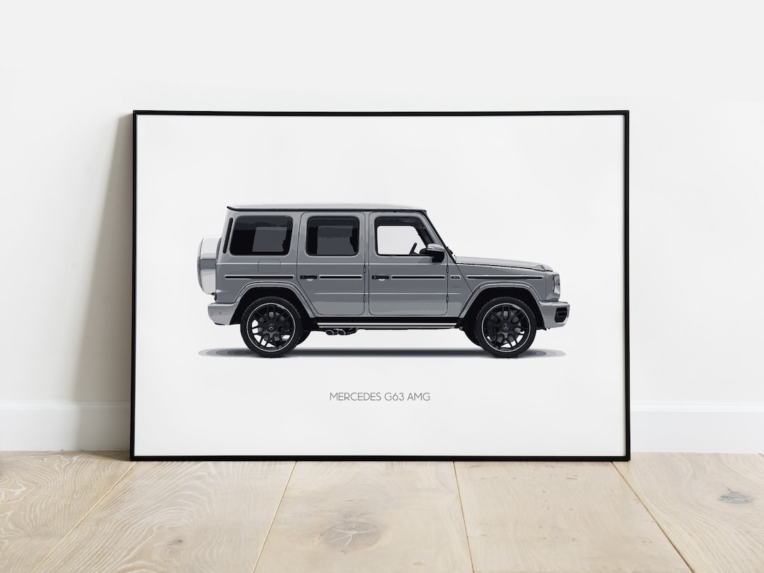 MERCEDES G63 AMG Poster Car Digital Illustration Wall Art Printable ...