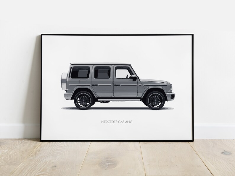 MERCEDES G63 AMG Poster Car Digital Illustration Wall Art - Etsy