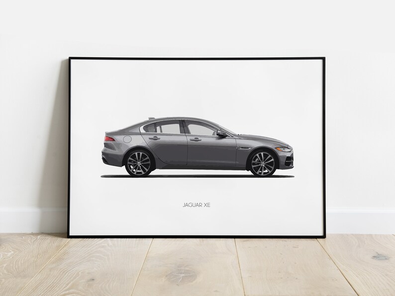 JAGUAR XE Poster Car Digital Illustration Wall Art Printable Automotive ...