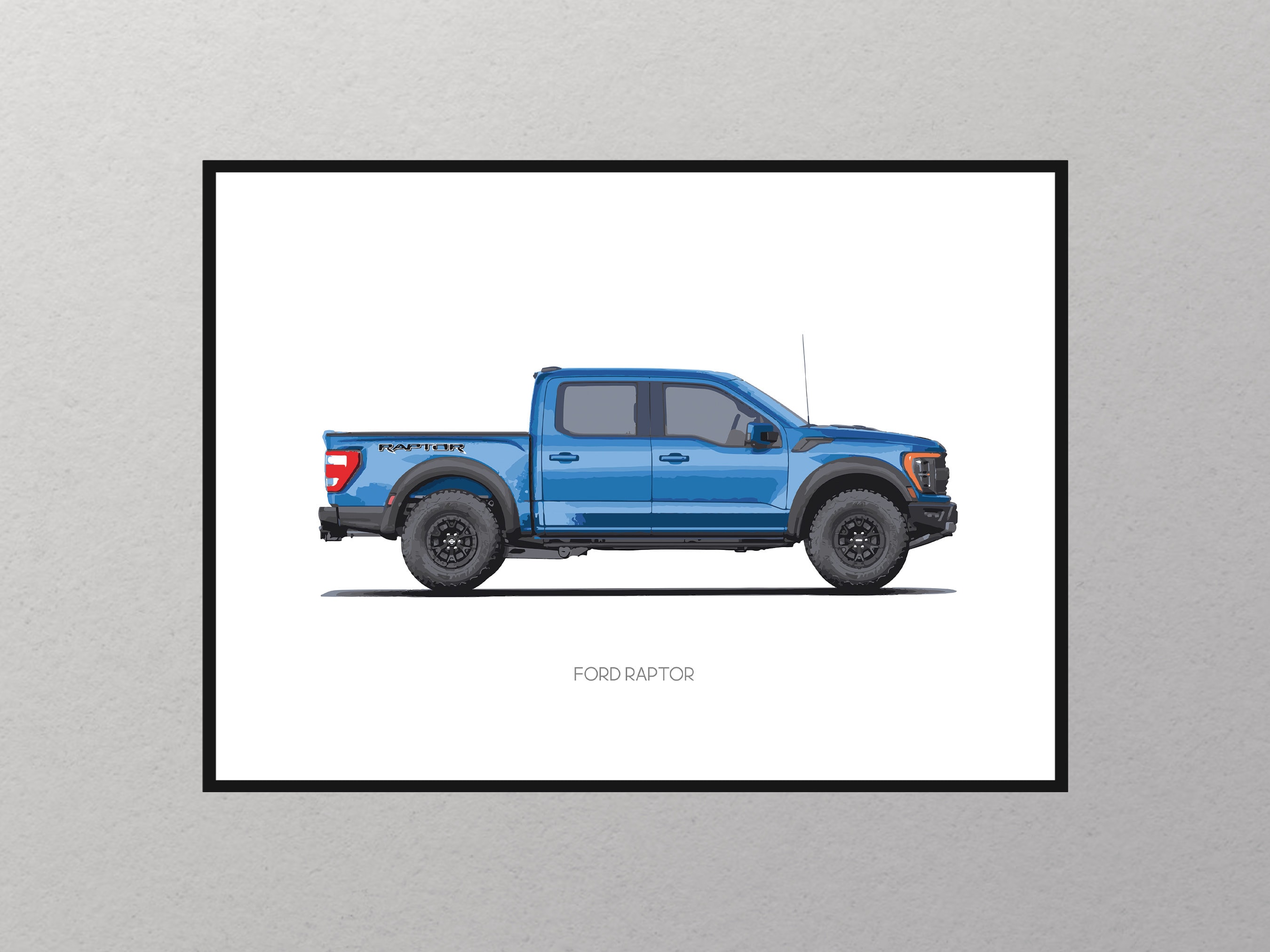 FORD RAPTOR Poster Car Digital Illustration Wall Art Printable ...
