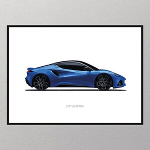 LOTUS EMIRA Poster Car Digital Illustration Wall Art Printable ...